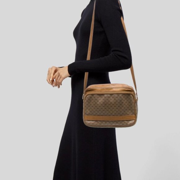 Gucci | Bags | Vintage Gucci Micro Gg Monogram Crossbody Bag Leather ...